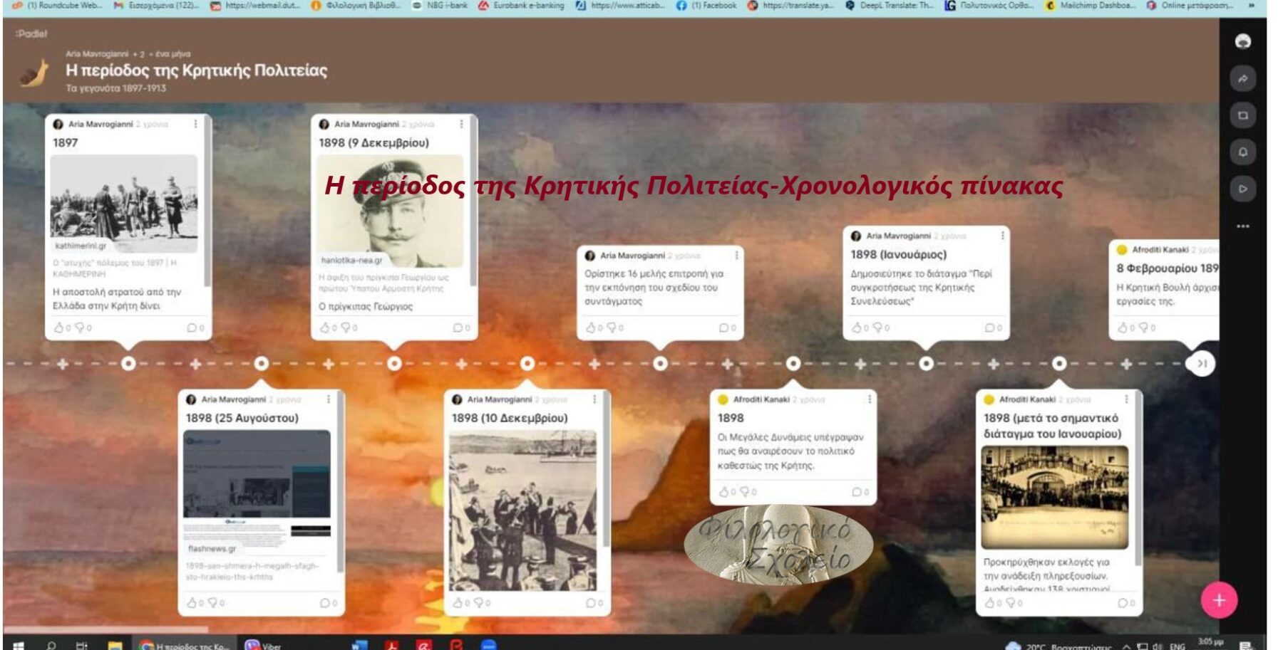 ΧΡΟΝΟΛΟΓΙΚΟΣ ΠΙΝΑΚΑΣ ΙΣΤΟΡΙΑ ΠΡΟΣΑΝΑΤΟΛΙΣΜΟΥ Γ΄ ΛΥΚΕΙΟΥ ΔΙΑΔΡΑΣΤΙΚΑ ...