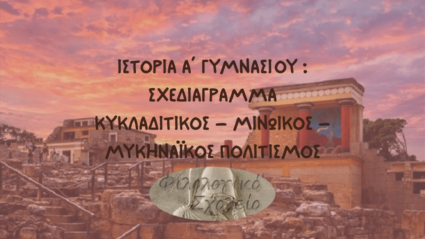 ΙΣΤΟΡΙΑ Α΄ ΓΥΜΝΑΣΙΟΥ : ΣΧΕΔΙΑΓΡΑΜΜΑ ΚΥΚΛΑΔΙΤΙΚΟΣ – ΜΙΝΩΙΚΟΣ ...